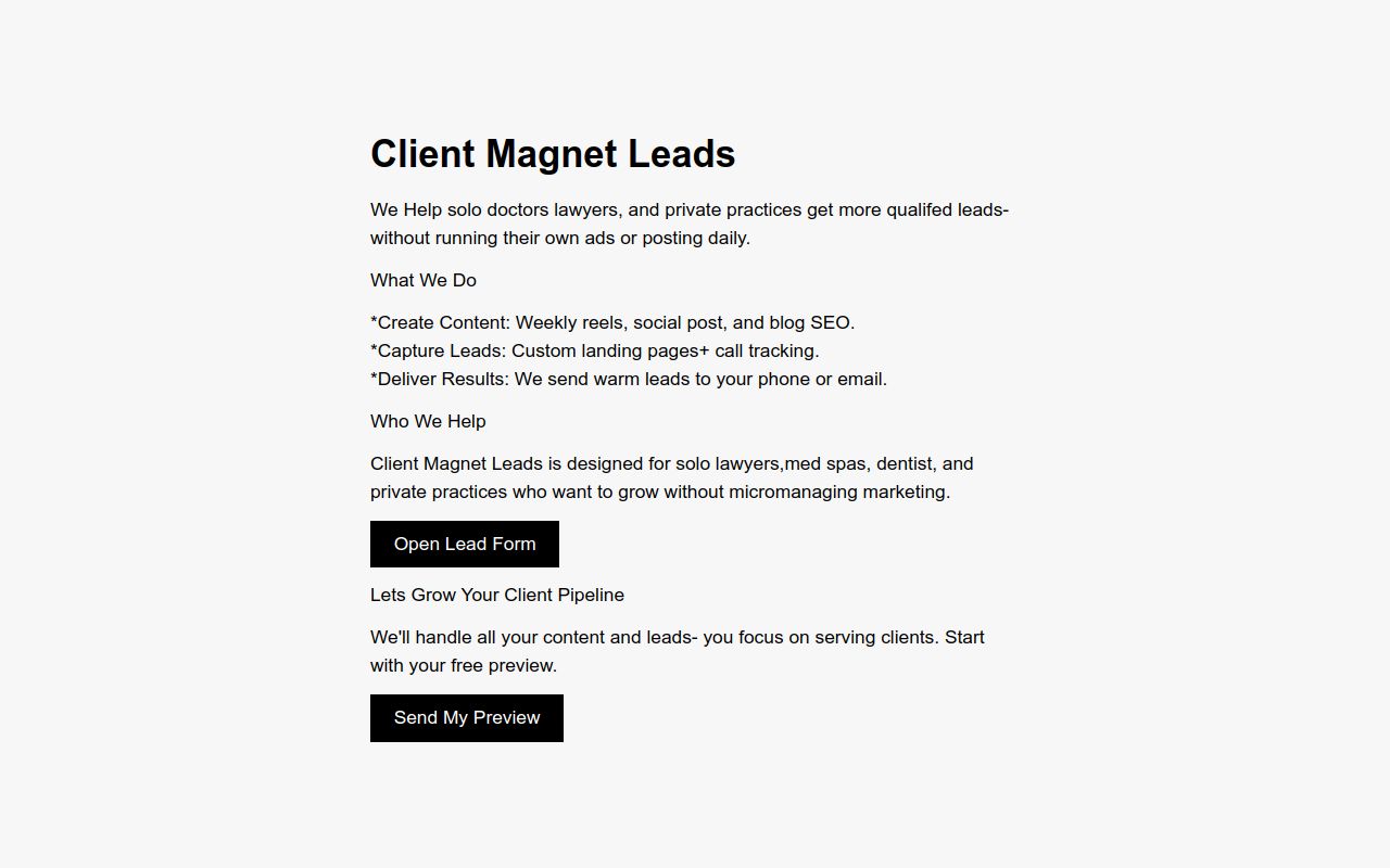 Client Magnet Leads | More Clients, Less Hassle